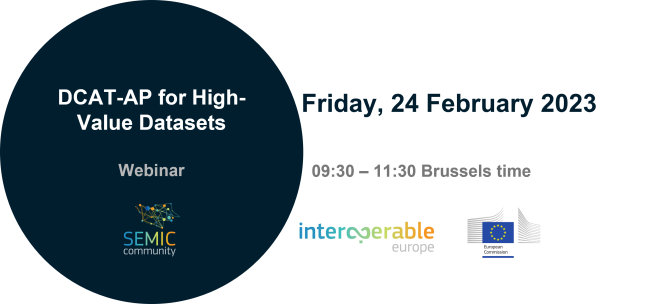 Webinar: DCAT-AP for High-Value Datasets | Interoperable Europe Portal Webinar: DCAT-AP for High-Value Datasets | Interoperable Europe Portal